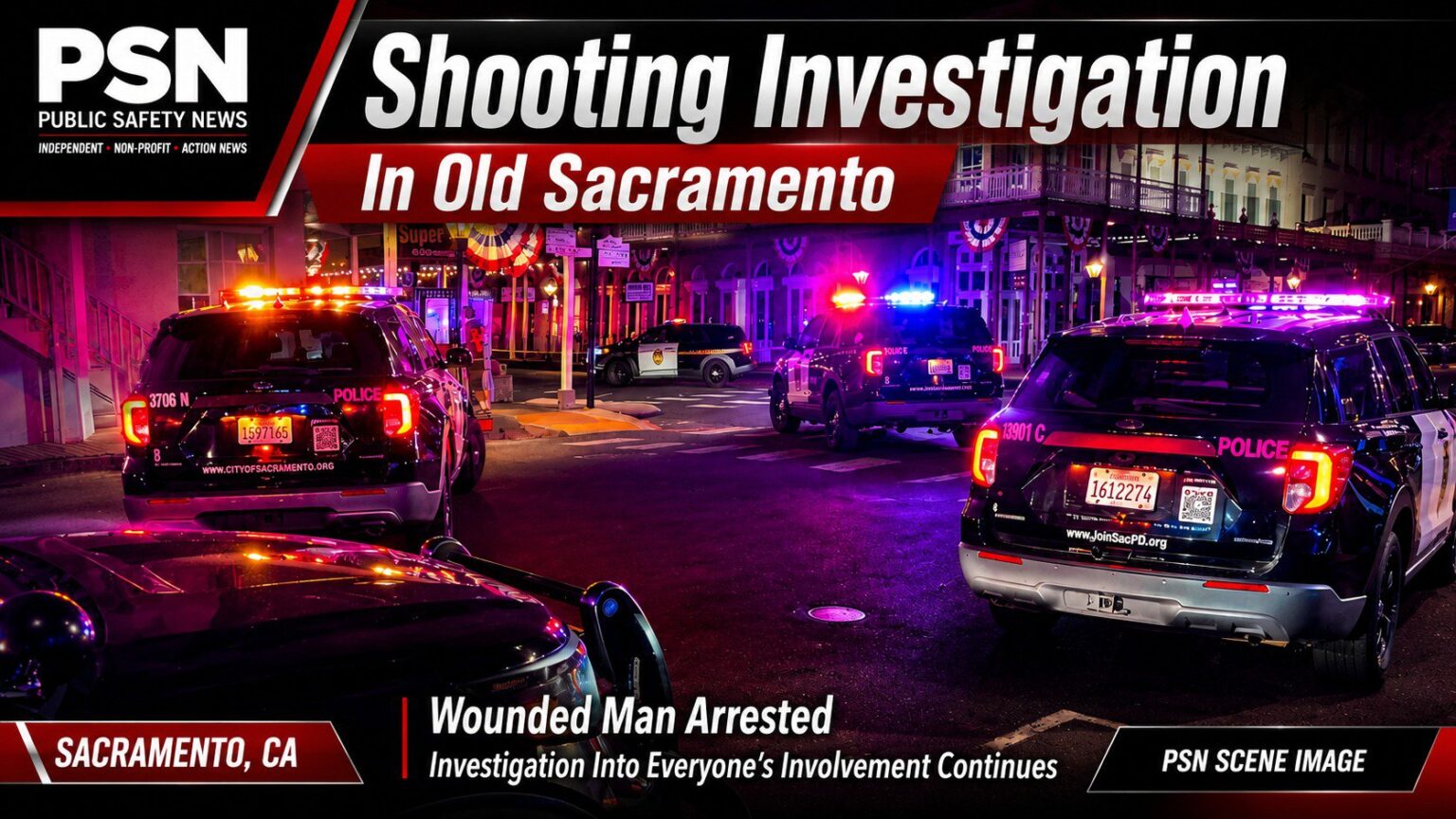 Shooting Investigation Underway in Old Sacramento; Wounded Man Arrested